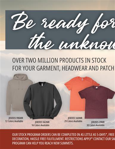 FREE screen printing on orders 288+!