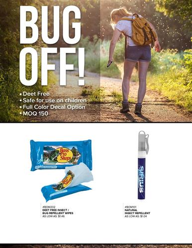 Bug Off! Insect Repellent Spray and Wipes