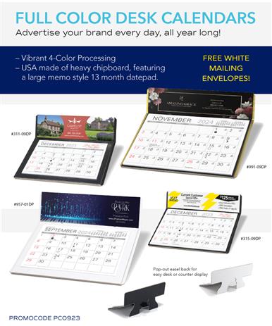 Full Color Calendars 50 Piece Minimum